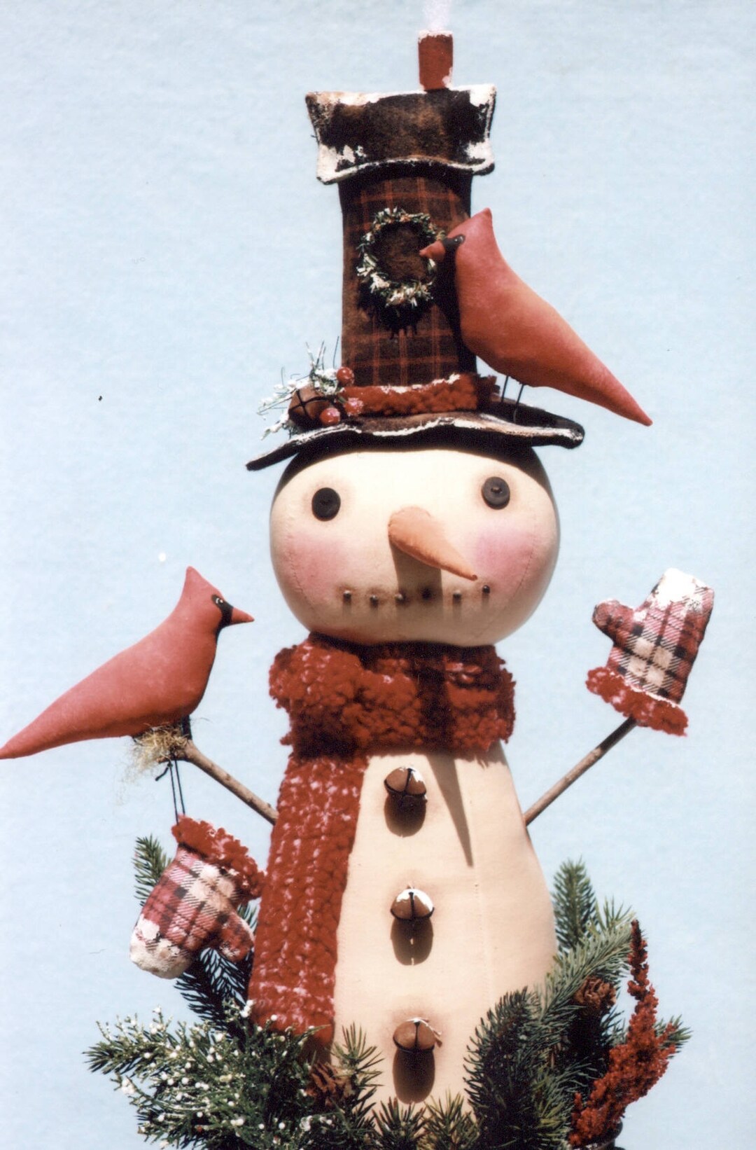 Primitive PATTERN All About the Birds Snowman - Etsy
