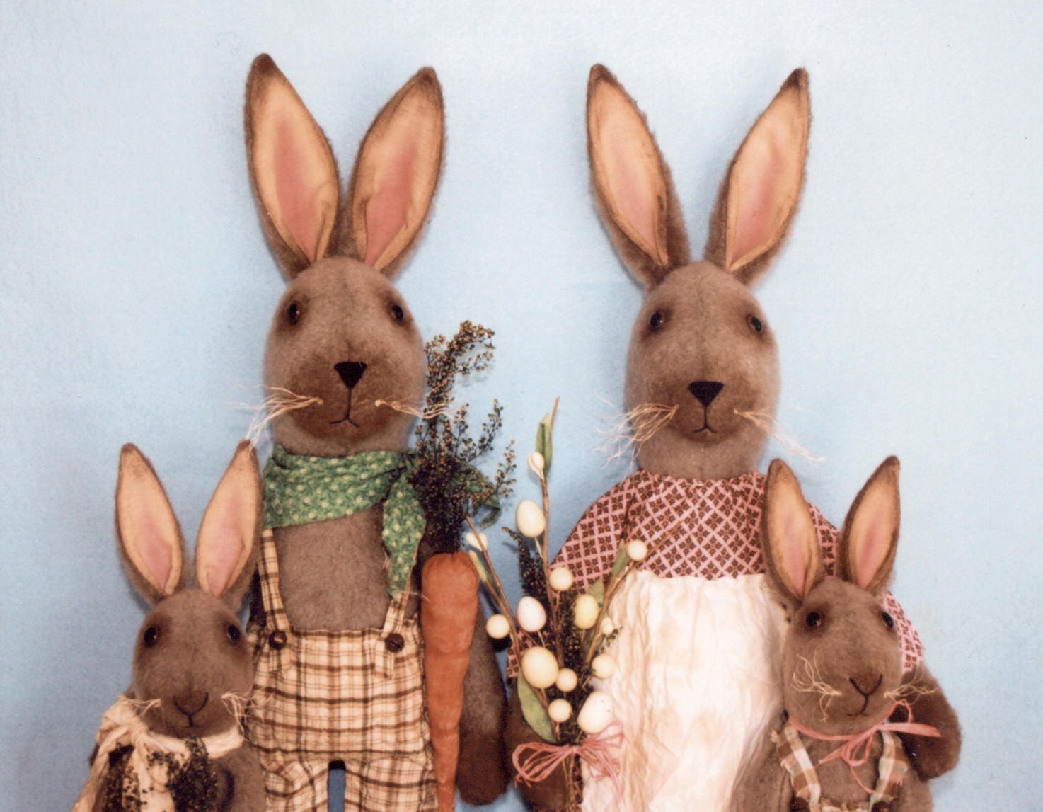 Primitive PATTERN Country Bunny Family - Etsy UK