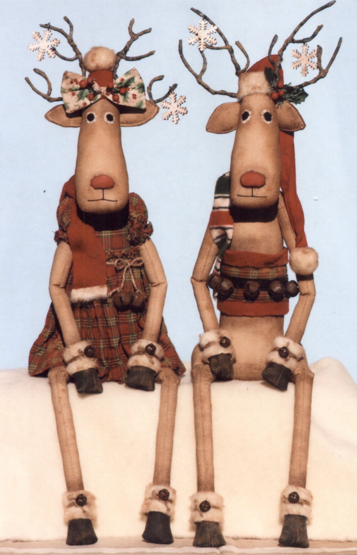 Primitive PATTERN Rudy and Ruby Reindeer - Etsy