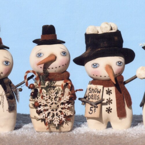 Primitive PATTERN Prim Little Snow Buddies - Etsy