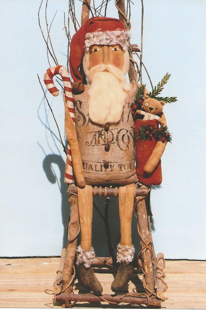 Sitting Sack Santa Primitive E-pattern - Etsy