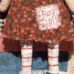 Primitive PATTERN the Papered Rag Doll - Etsy