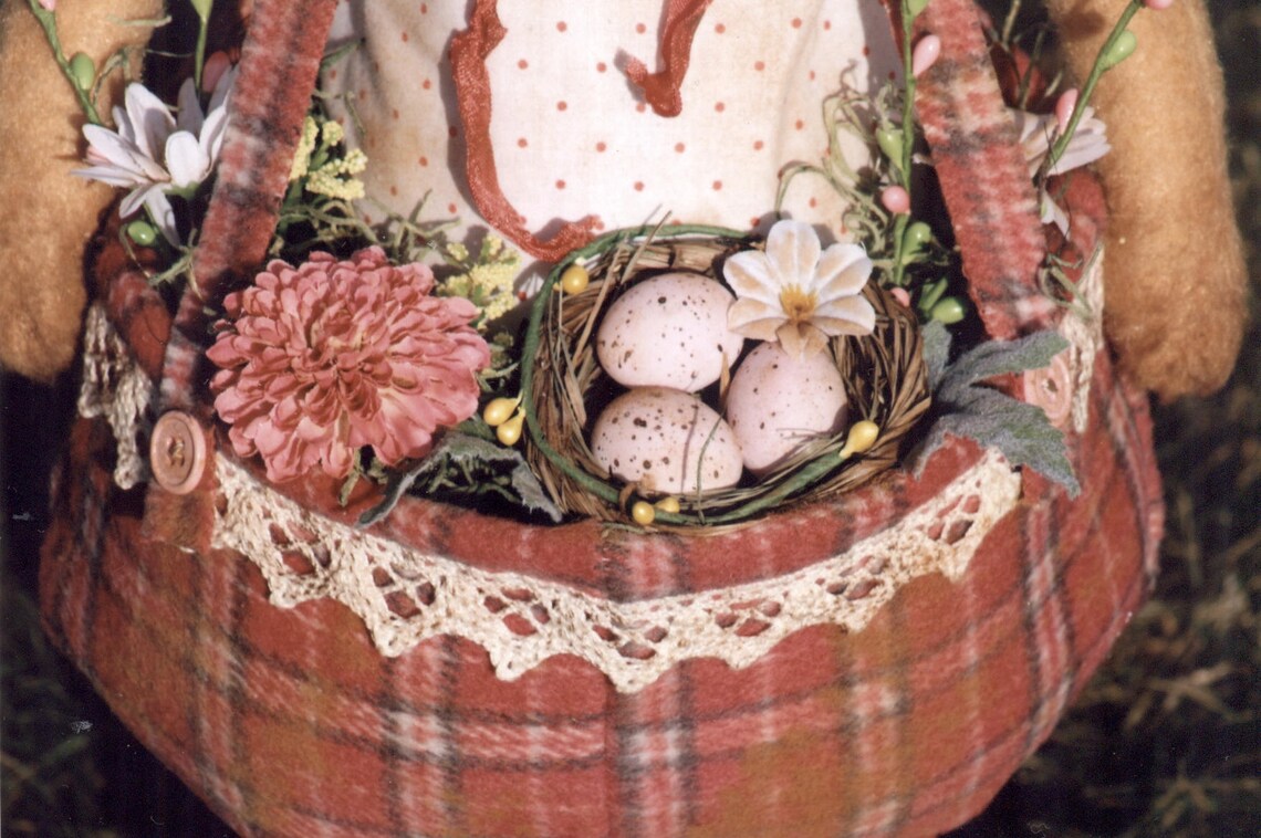 Primitive PATTERN Prim Bunny With Her spring - Etsy