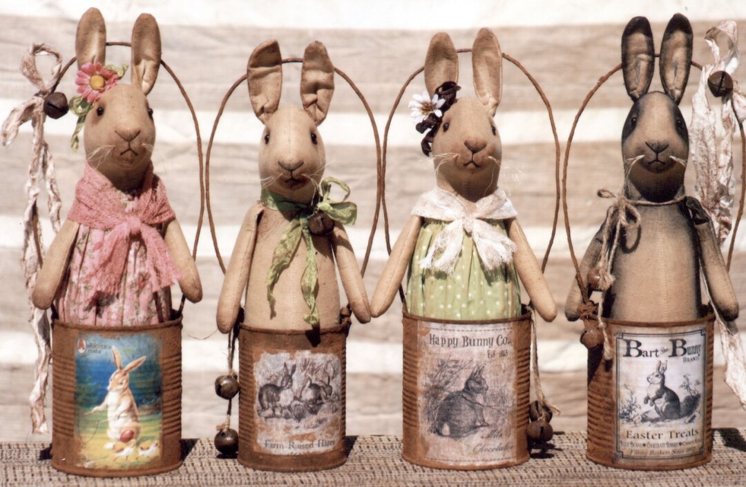 Primitive PATTERN Prim Bunny Baskets - Etsy