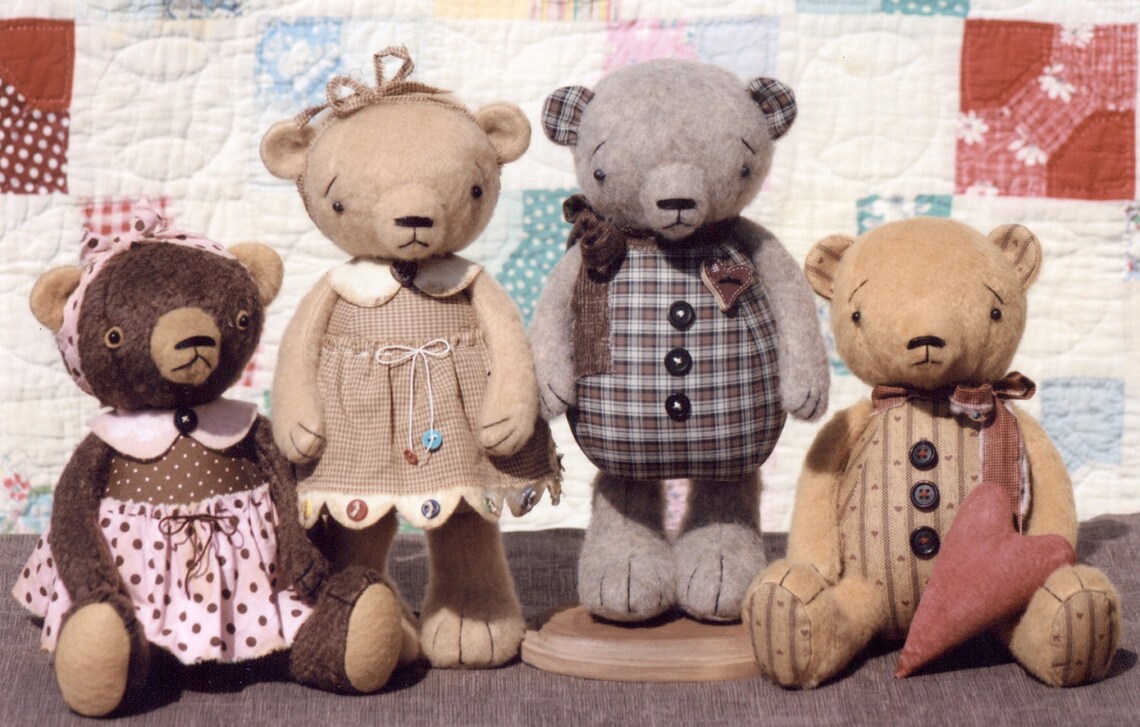 Primitive PATTERN Tubby Teddy Bears - Etsy