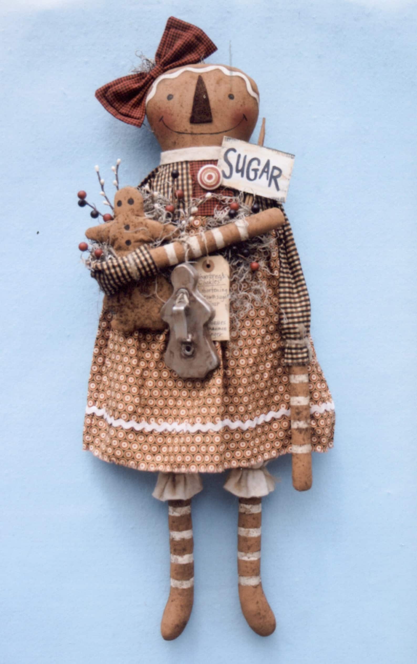 Primitive E-PATTERN Everything Nice Gingerbread Girl and Boy - Etsy