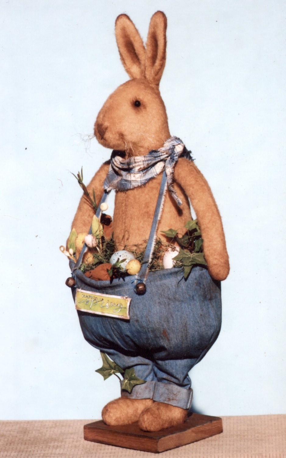 Primitive PATTERN Prim Bunny With His Basket Pants | Etsy