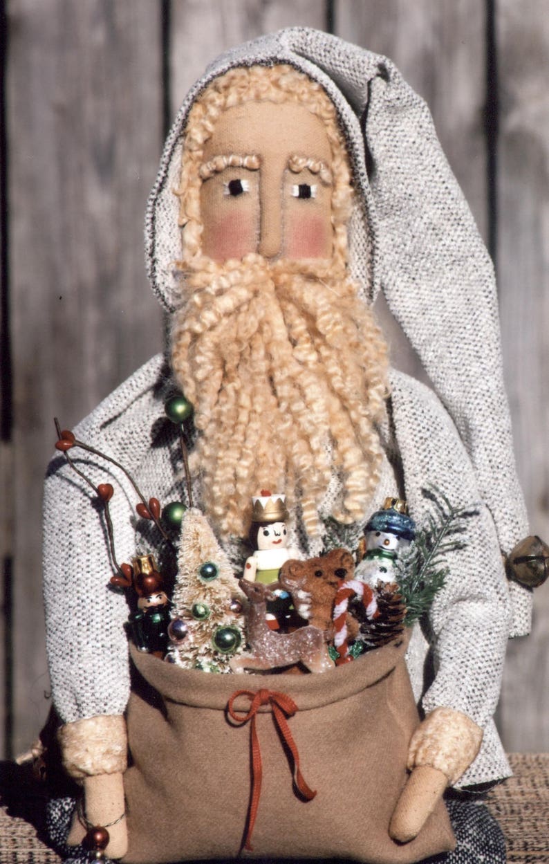 Primitive PATTERN Santa Folk - Etsy
