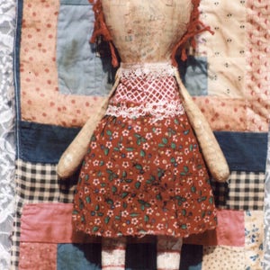 Primitive PATTERN the Papered Rag Doll - Etsy
