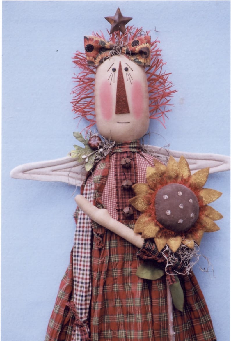 Primitive PATTERN Harvest Annie Angel - Etsy