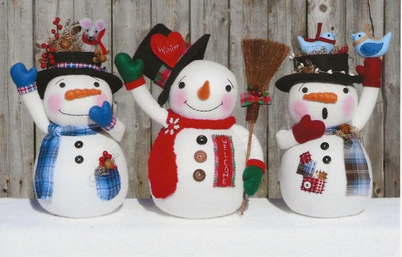 Roly Poly Snowmen E-pattern - Etsy