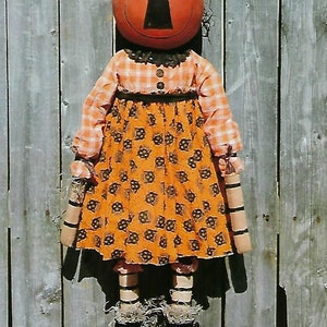 Primitive Standing Fall Pumpkin Girl E-pattern - Etsy