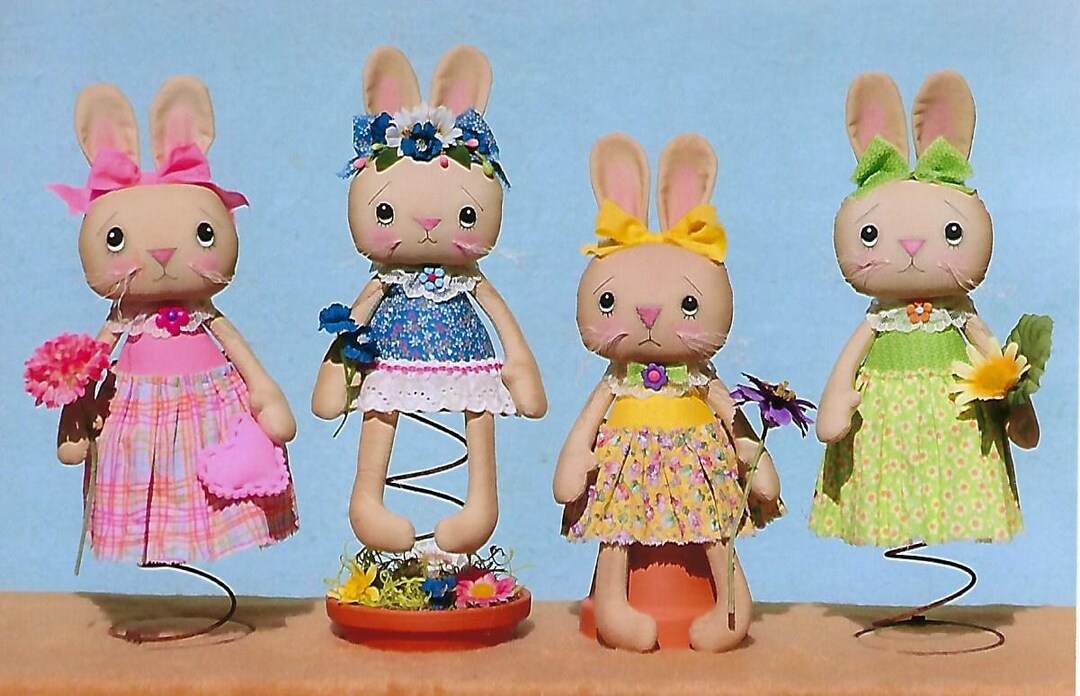 Spring Bunny Nodders and Sitters Epattern - Etsy
