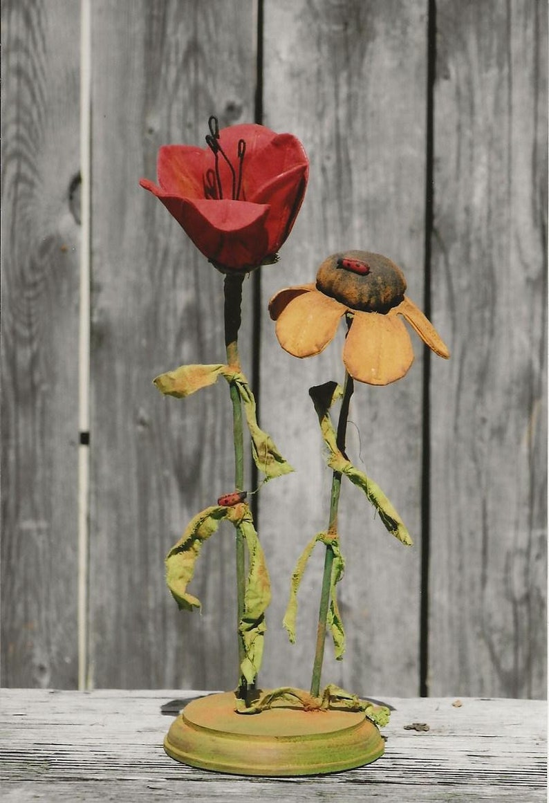 Primitive Garden Flowers Epattern - Etsy