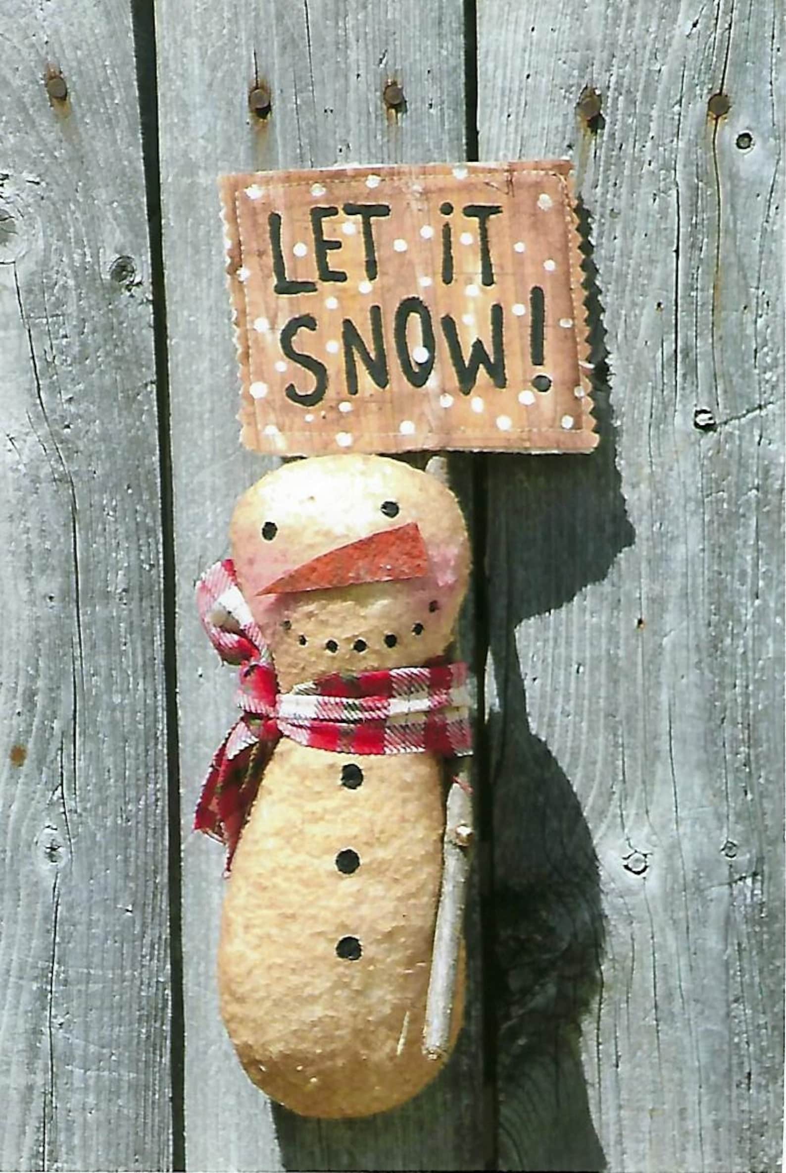Sew Slim so Prim Snowman E-pattern - Etsy