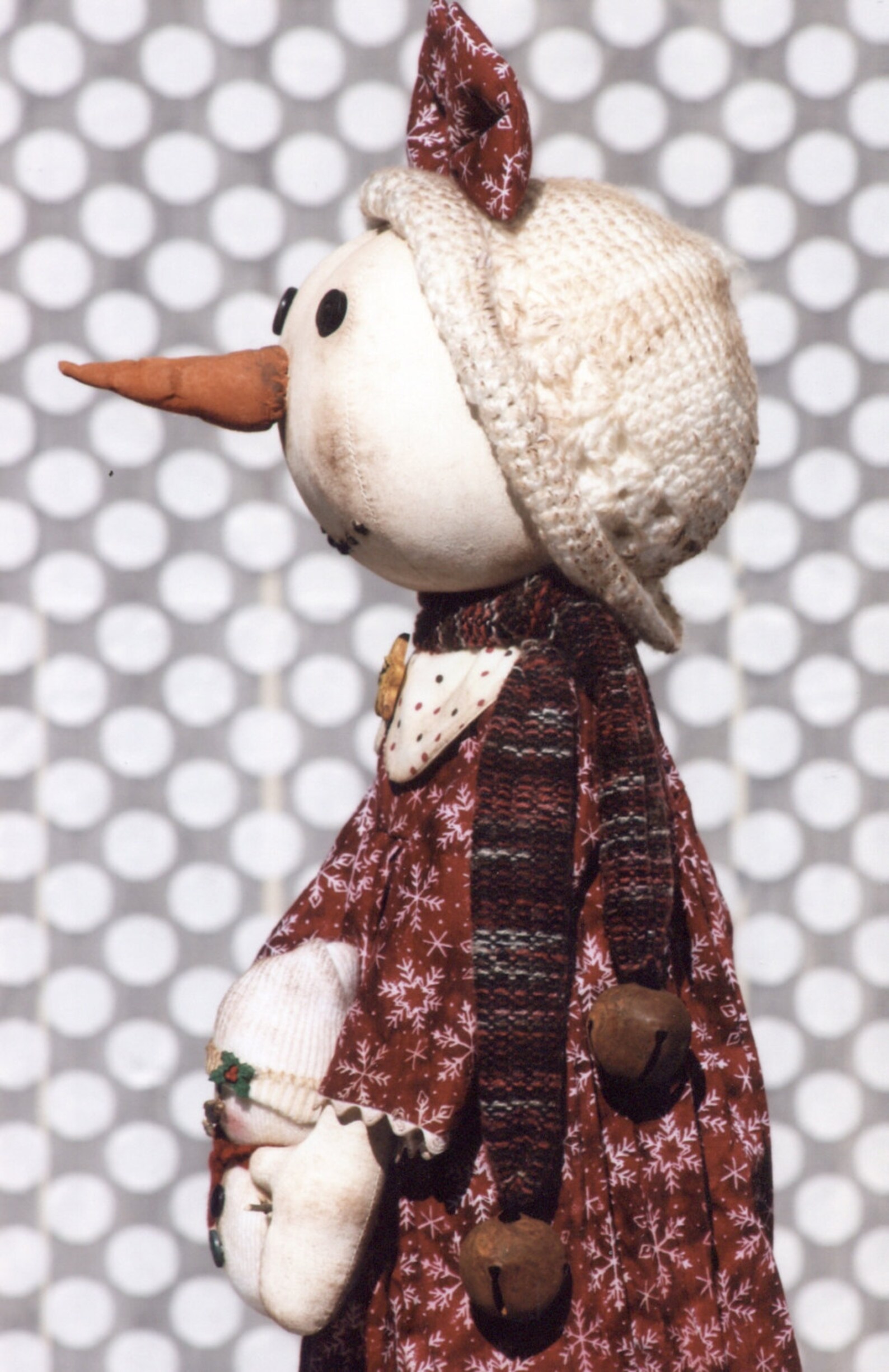 Primitive PATTERN Standing Snow Girl and Her Little Sock - Etsy