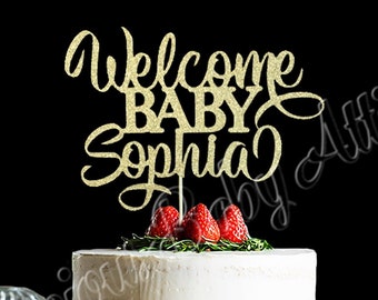 Welcome Baby Cake Topper, Welcome Home Cake Topper, Baby Shower ...