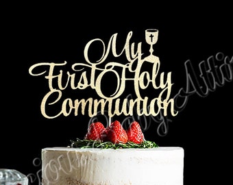 Personalized Name Communion Cake Topper First Holy Communion - Etsy