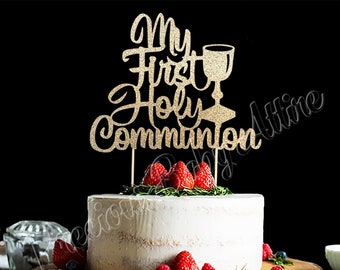Personalized Name Communion Cake Topper First Holy Communion - Etsy