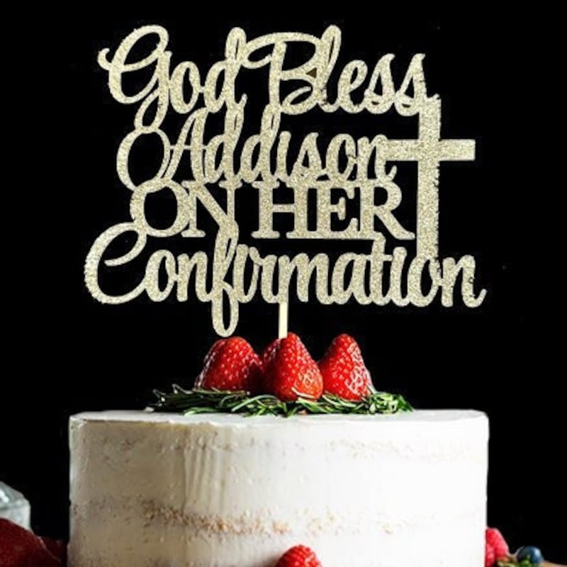 Confirmation Cake Topper - Etsy
