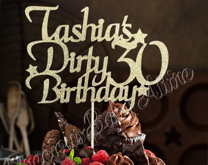 29 Again Cake Topper, 30th Birthday Cake Topper, Dirty Thirty Cake ...