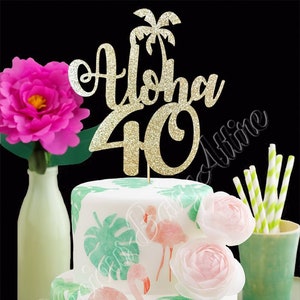 Aloha 30 Cake Topper, Any Number - Etsy