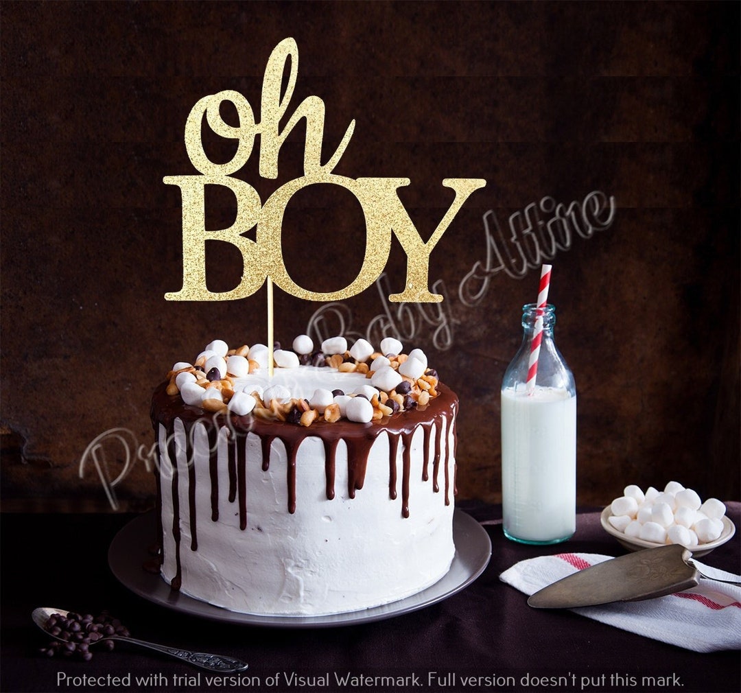 Oh Boy Cake Topper, Baby Shower Cake Topper - Etsy