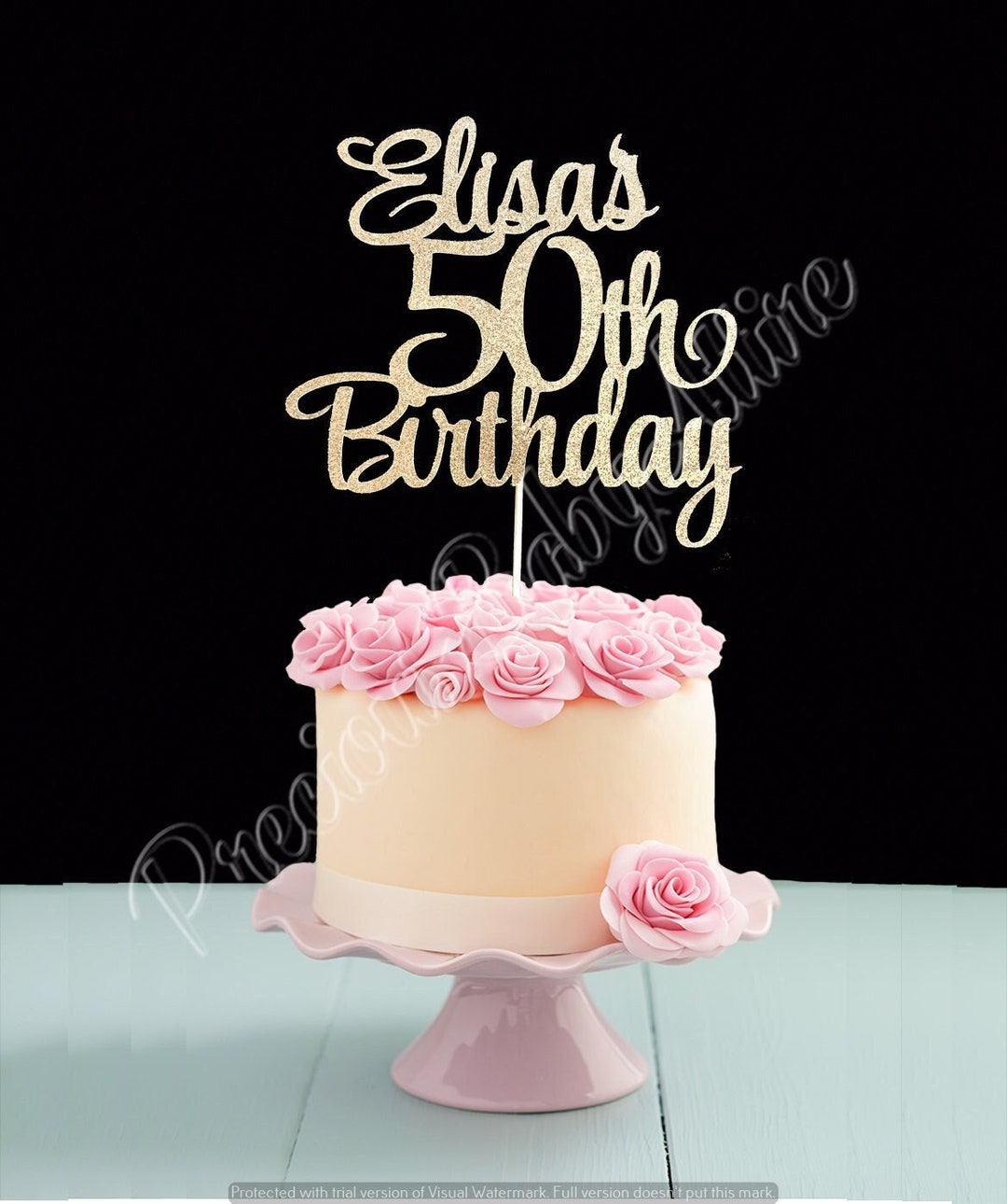 50th Birthday Cake Topper
