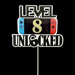 Level 8 Cake Topper, Video Game Cake Topper - Etsy