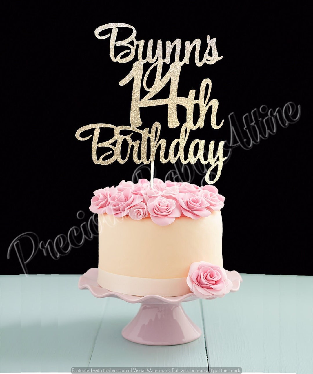 14th Birthday Cake Topper, Custom Birthday Cake Topper - Etsy