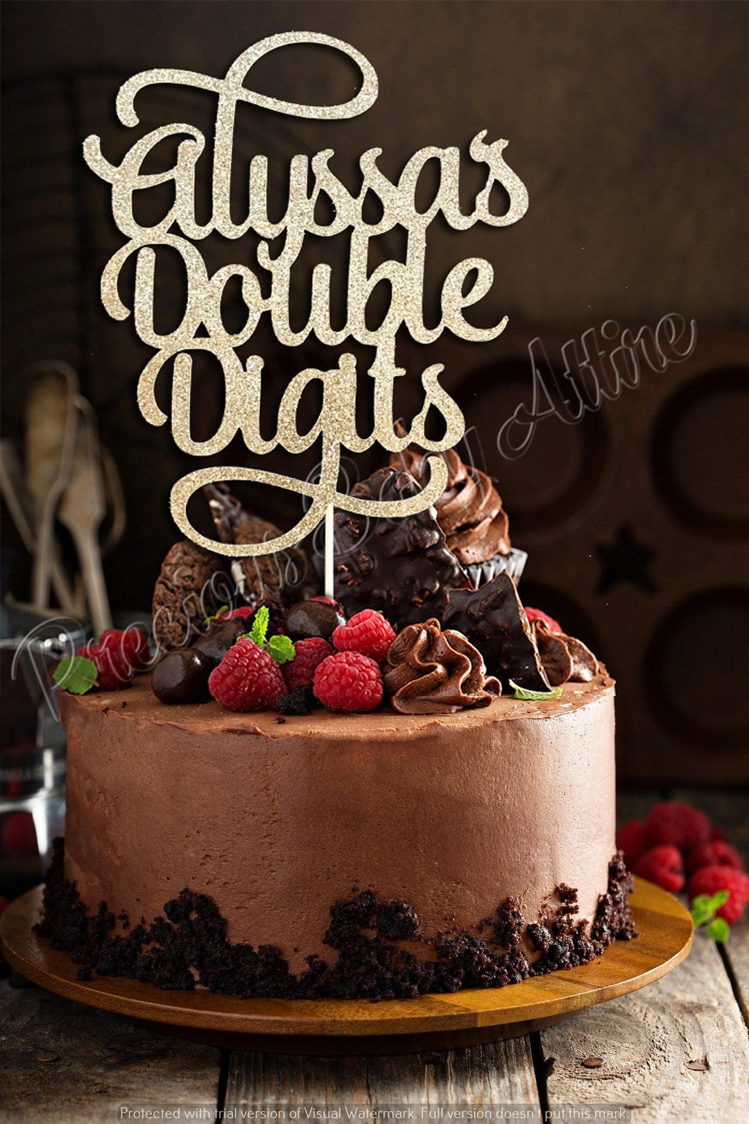 Double Digits Cake Topper, Custom Double Digits Birthday Cake Topper - Etsy