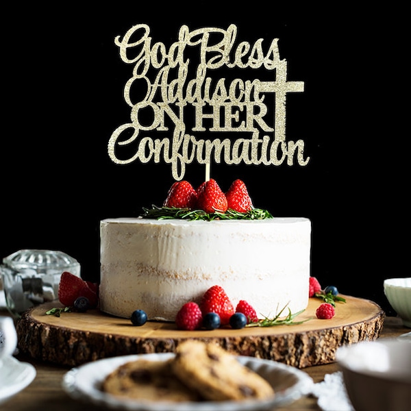 Confirmation Cake Topper - Etsy