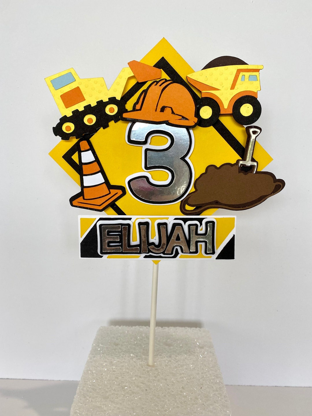 Construction Cake Topper - Etsy