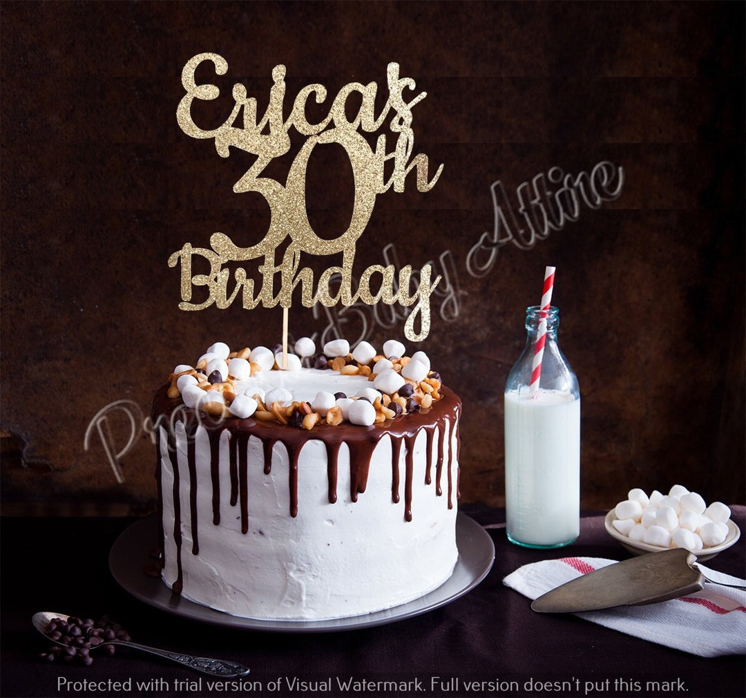 30th Birthday Cake Topper, Custom Birthday Cake Topper - Etsy