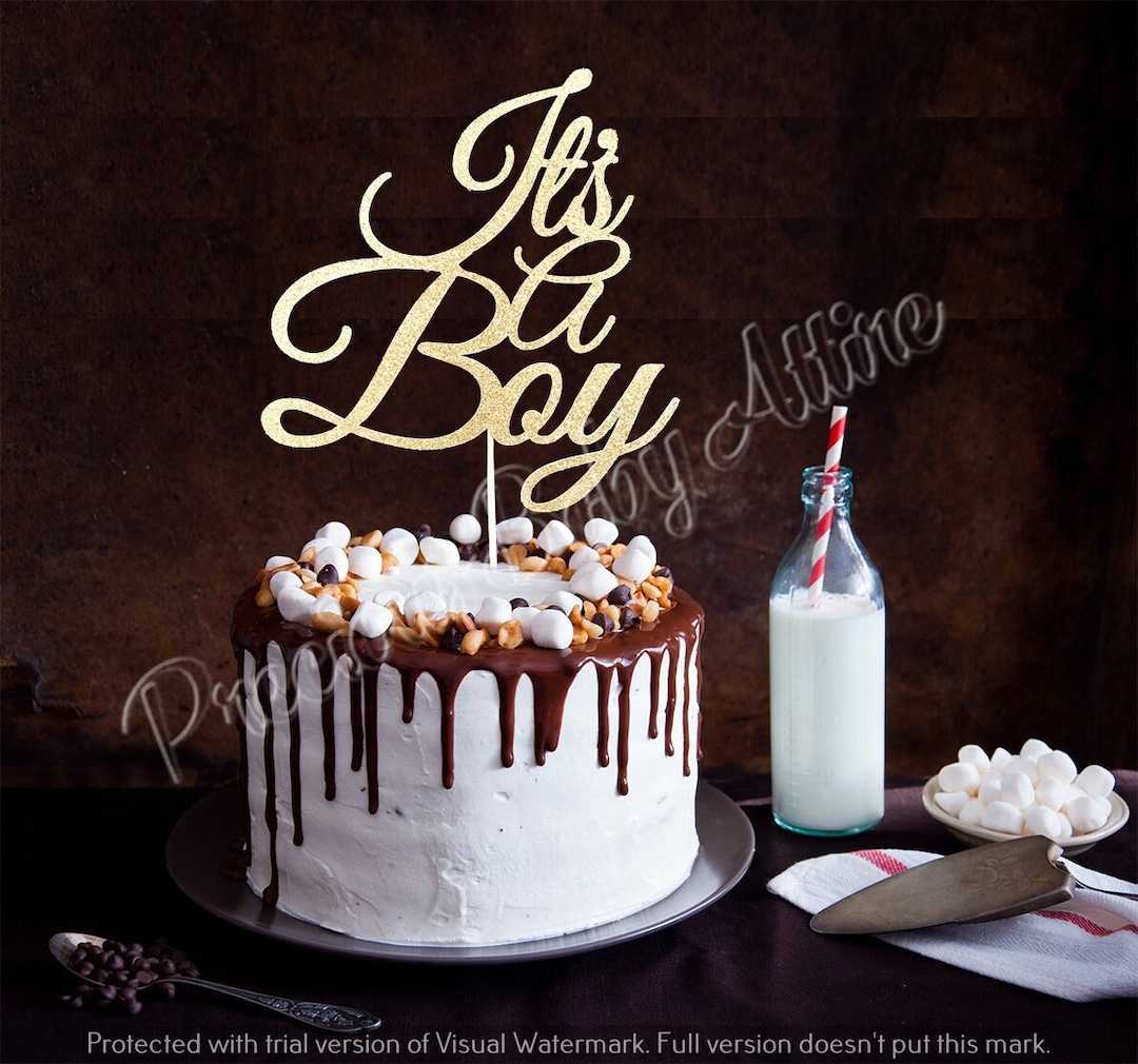 It's A Boy Cake Topper, Baby Boy Cake Topper - Etsy