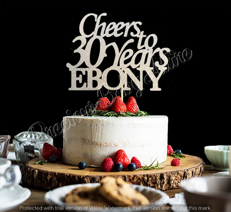 Cheers to 30 Years Cake Topper, Custom Cheers Cake Topper - Etsy
