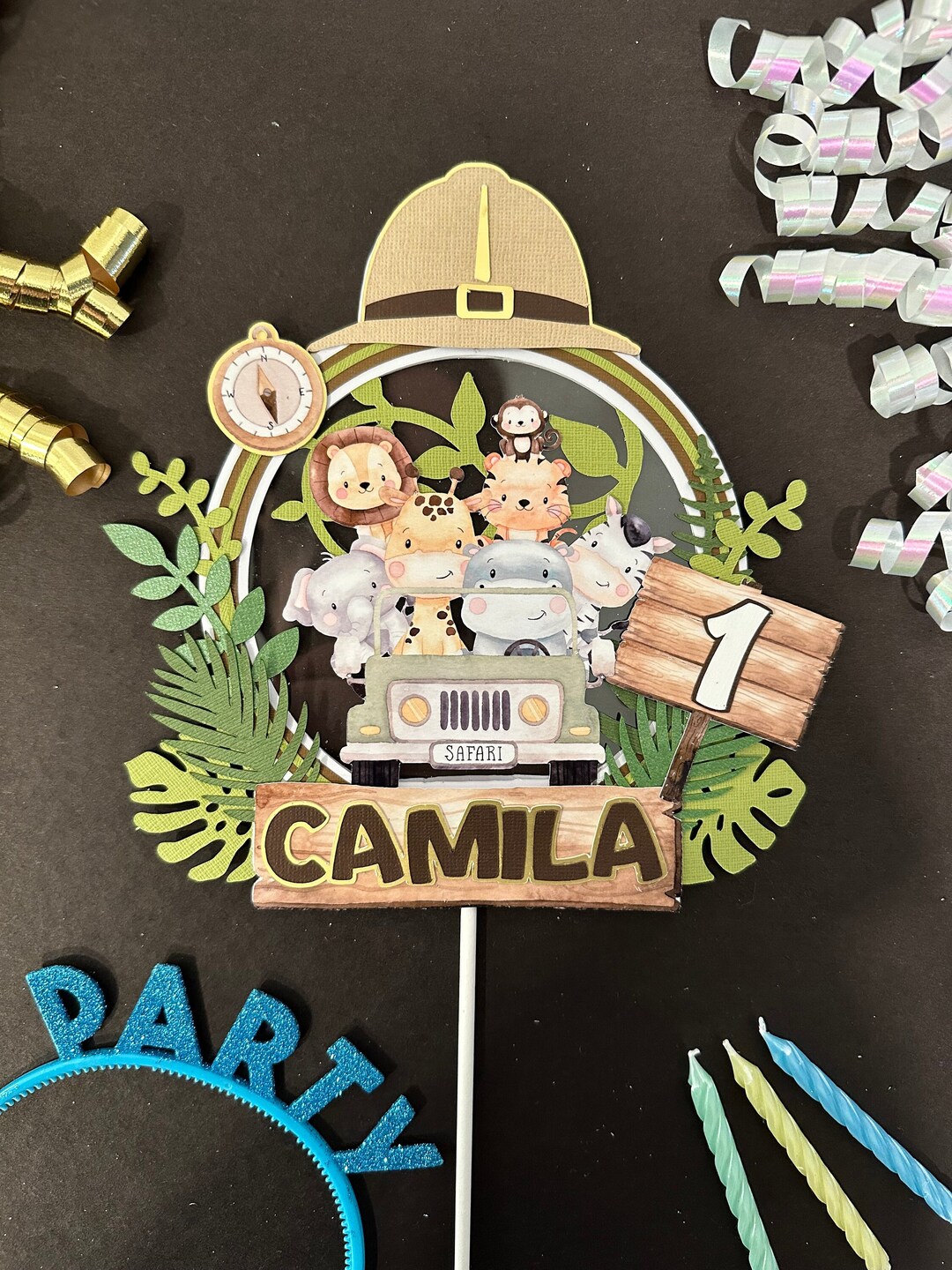 Safari Cake Topper - Etsy