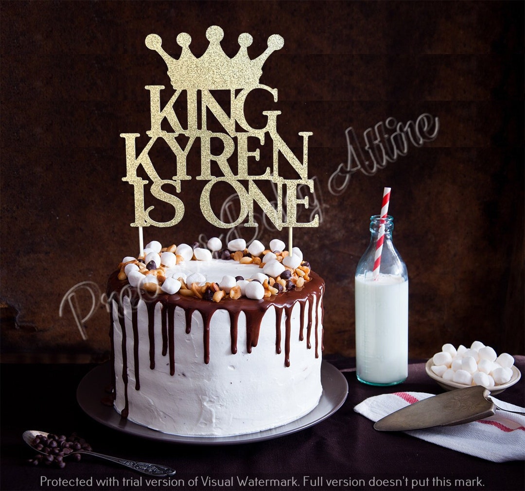 King Birthday Cake Topper, King Cake Topper - Etsy