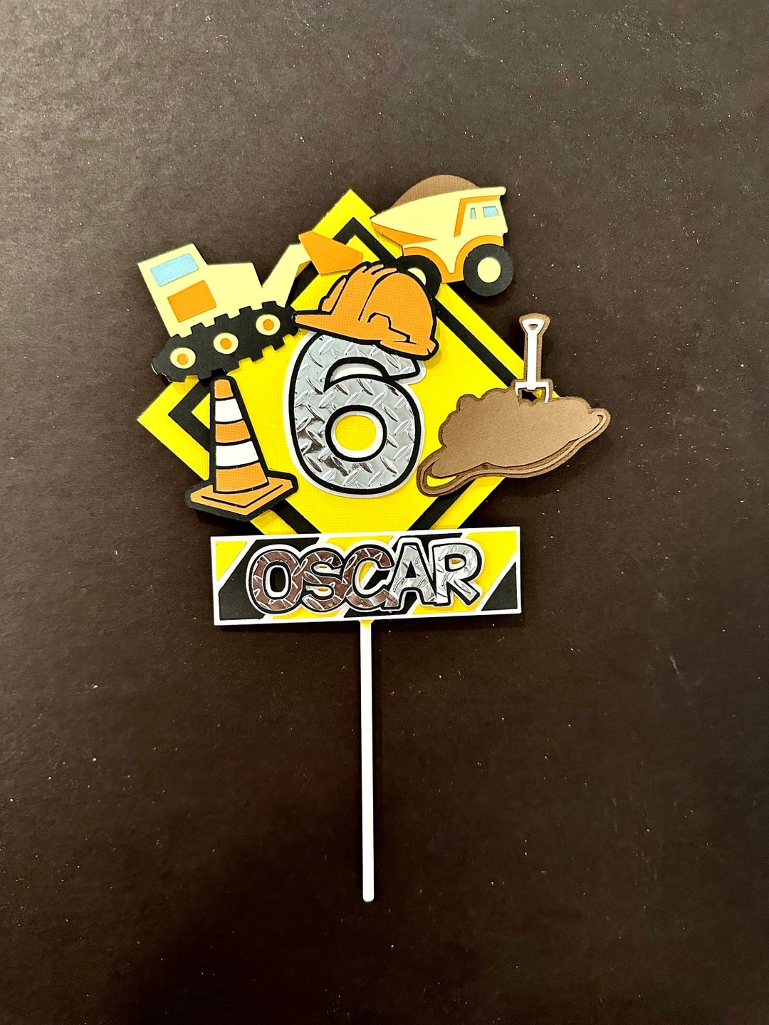 Construction Cake Topper - Etsy