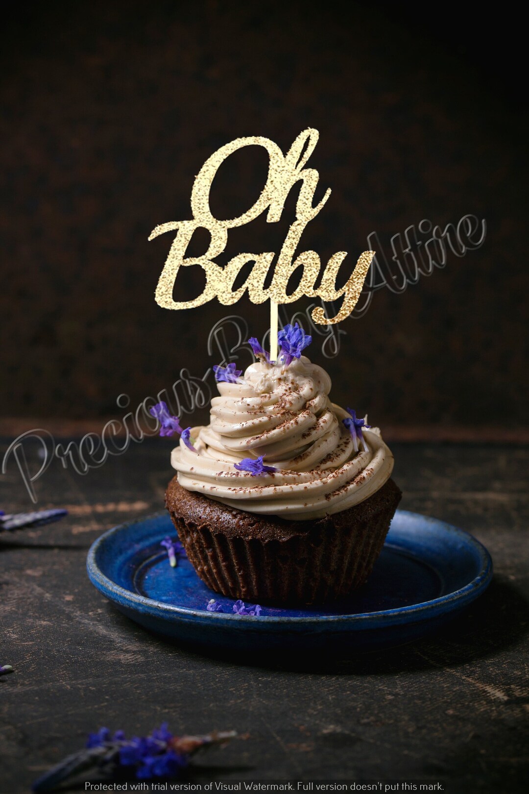 Oh Baby! Cupcake Topper Set of Twelve , Baby Shower Cupcake - Etsy