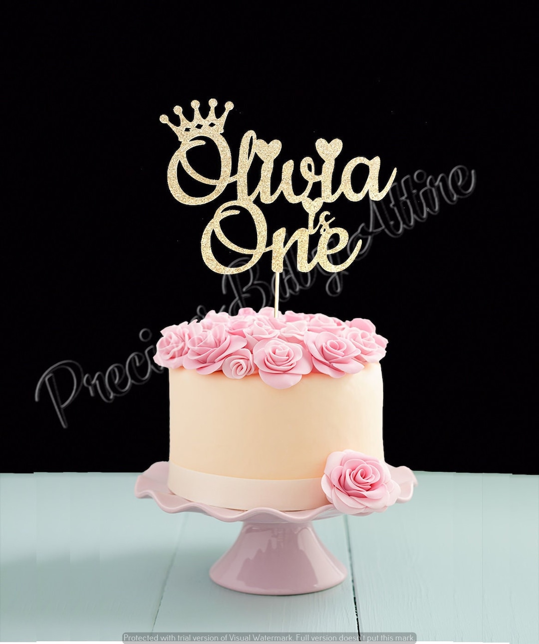 First Birthday Cake Topper, Princess Cake Topper - Etsy
