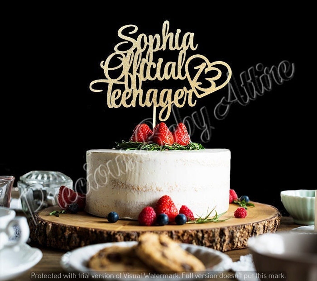 Official Teenager Birthday Cake Topper, 13th Birthday Cake Topper - Etsy