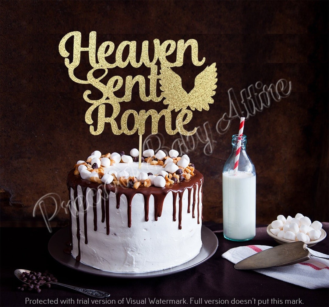 Heaven Sent Cake Topper, Baby Shower Cake Topper - Etsy
