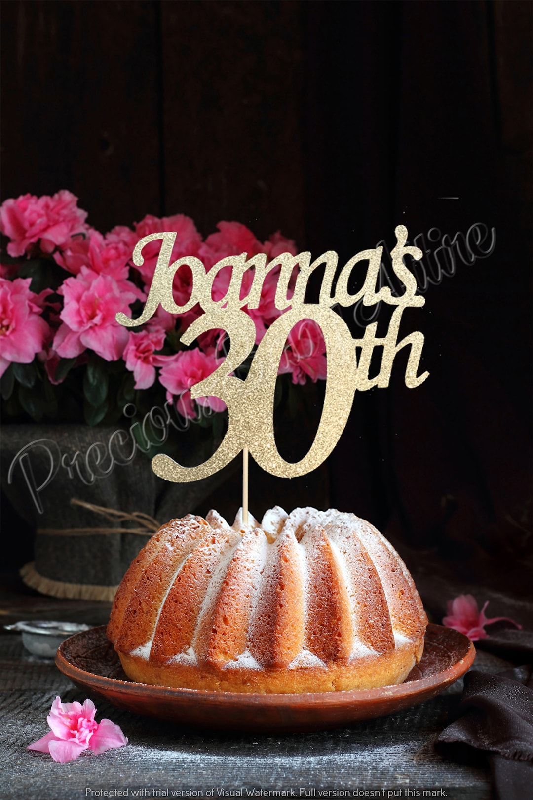 30th Birthday Cake Topper, Custom Cake Topper - Etsy