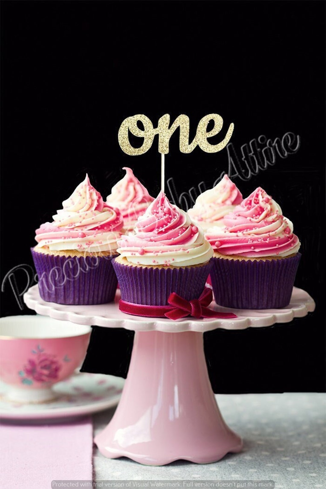 One Cupcake Toppers Set of 12 ,add Any Number to Order - Etsy