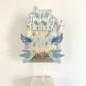 Happy Heavenly Birthday Cake Topper - Etsy