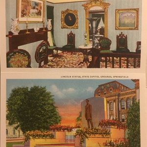 Vintage Postcard Book: Historic Springfield, Illinois, and Abraham ...