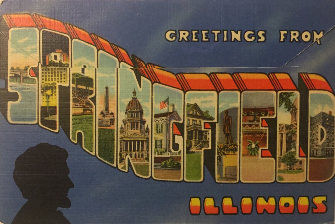 Vintage Postcard Book: Historic Springfield, Illinois, and Abraham ...