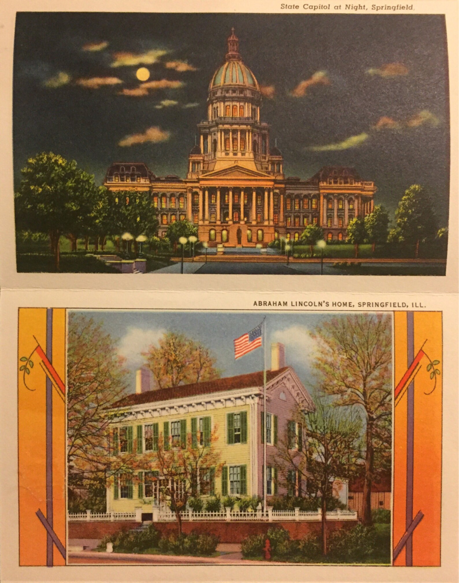 Vintage Postcard Book: Historic Springfield, Illinois, and Abraham ...