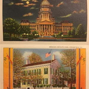 Vintage Postcard Book: Historic Springfield, Illinois, and Abraham ...